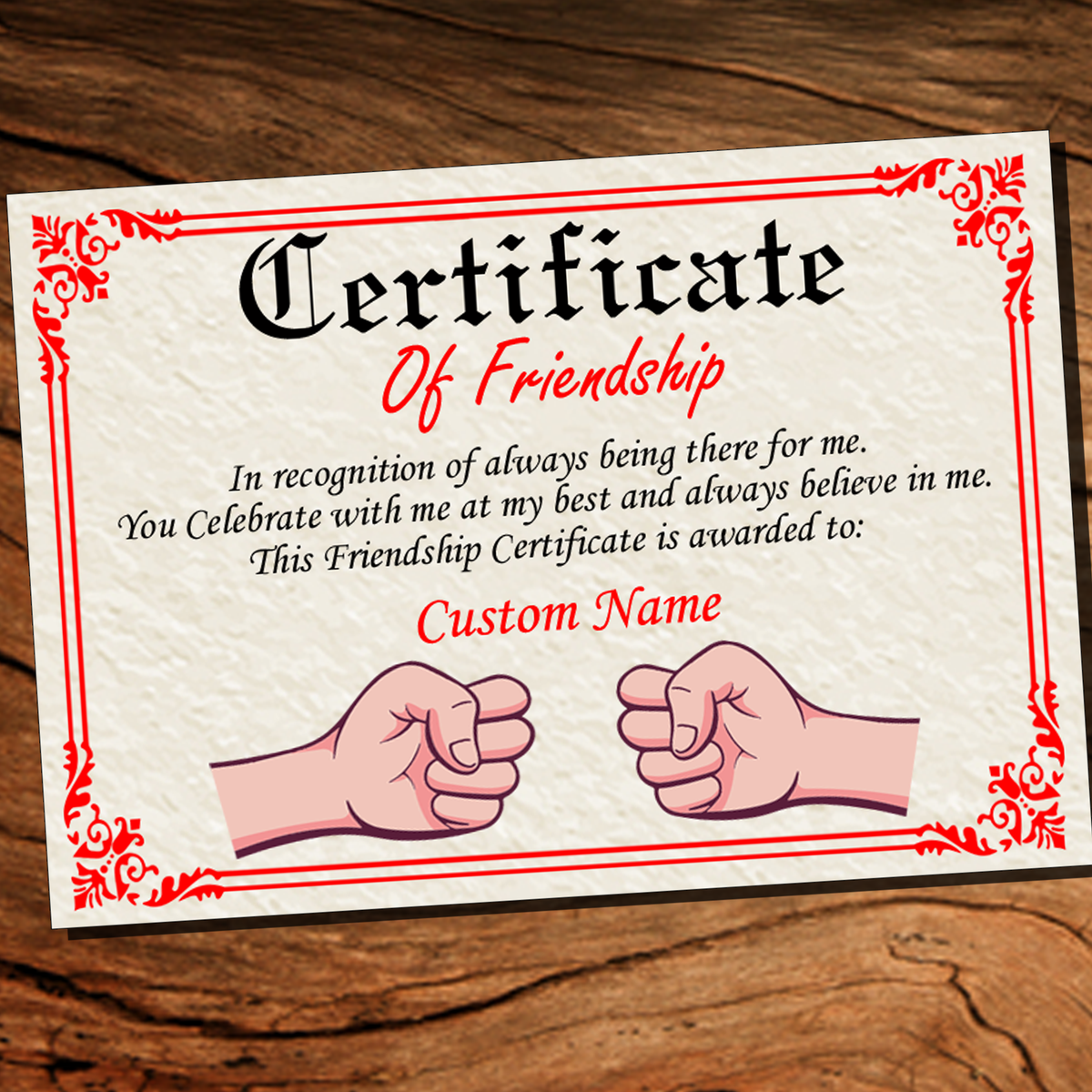 Personalised Friendship Certificate a Gift for Every Friend – Gifts and ...