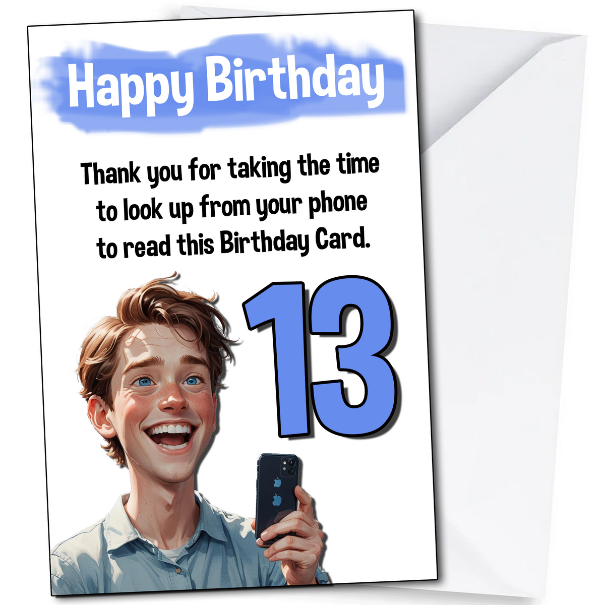 Funny 13th Birthday Card for Grandson Son Brother Boy Nephew Him 13 Ye ...