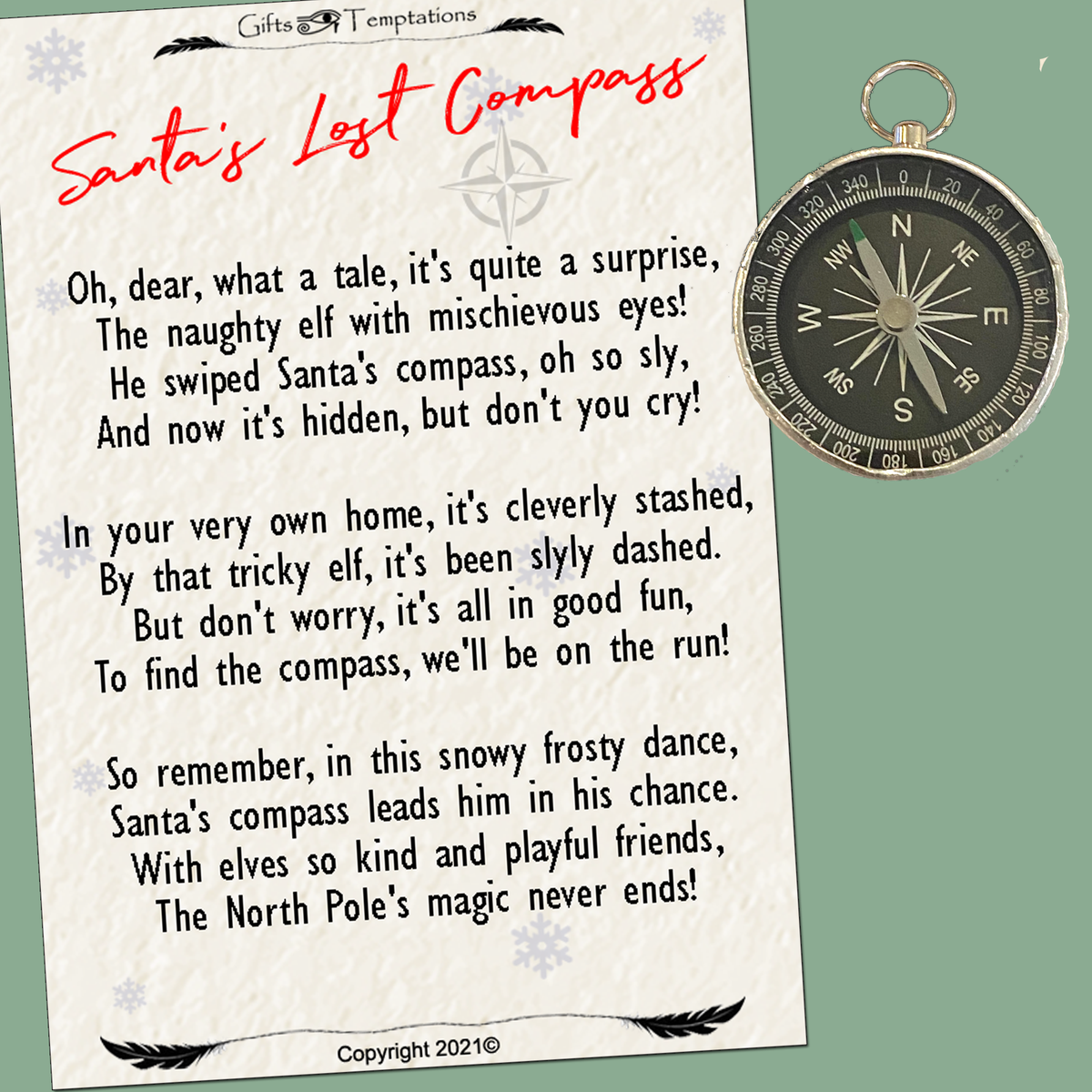 Santa's Lost Compass Christmas Gift Stocking Filler – Gifts and Temptations