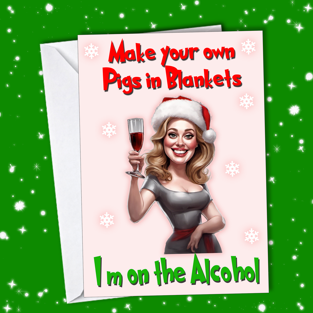 Pigs in Blankets Christmas Card from Mum, Funny Christmas Card A5 ...