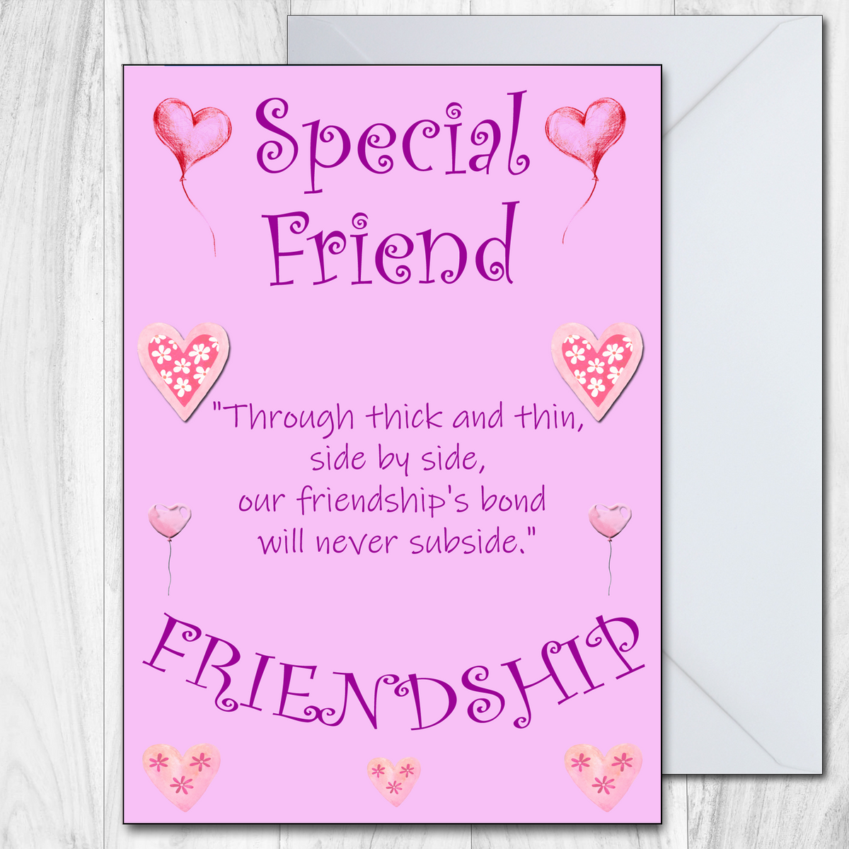 Special Friend Card Birthday Thank You Missing You Friendship Love ...