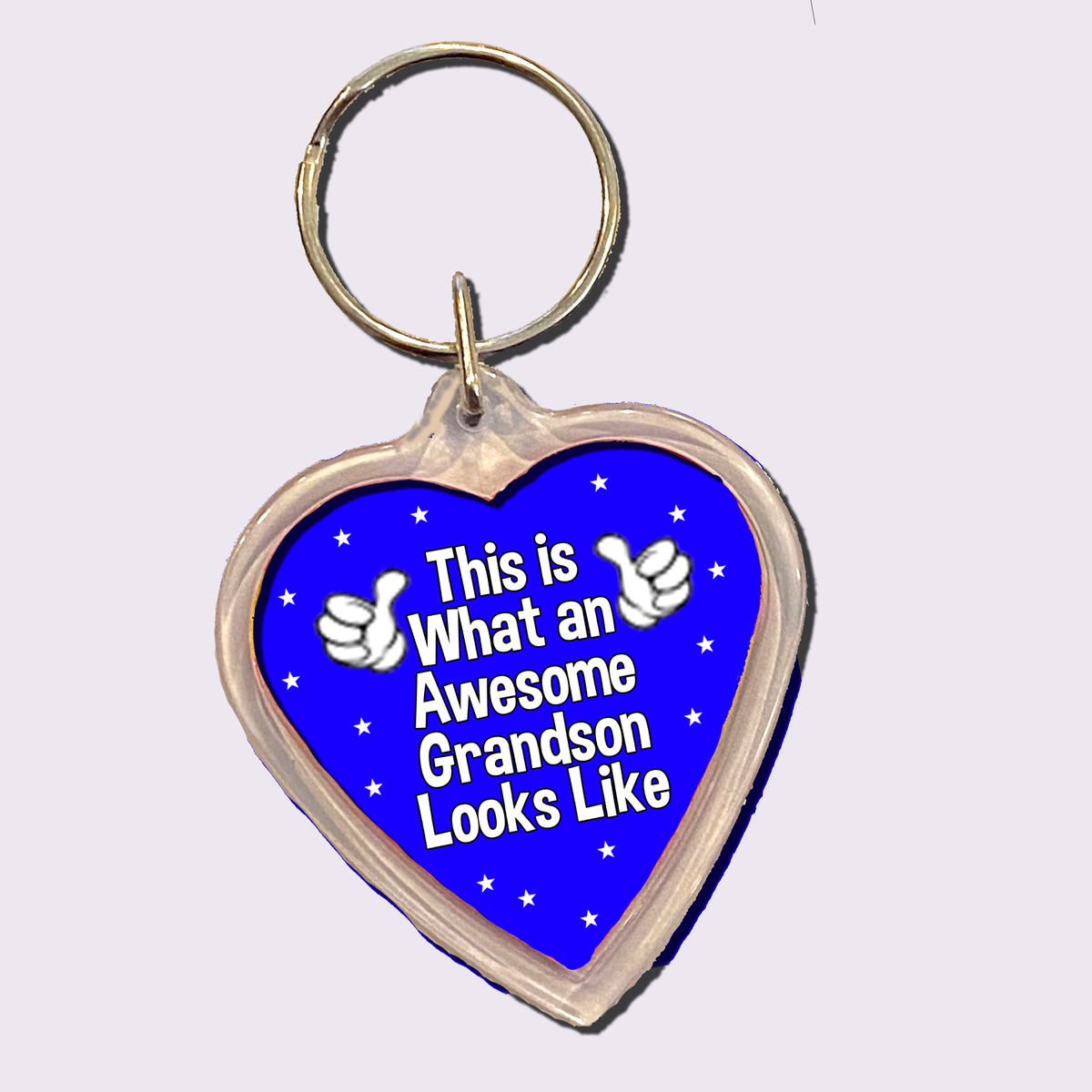 Awesome Grandson Keyring, Inspirational Gift – Gifts and Temptations