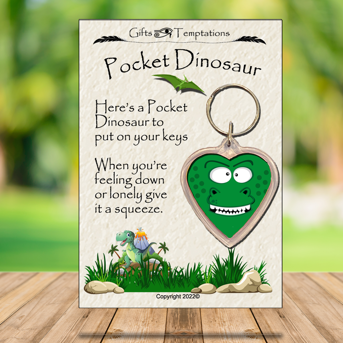 Pocket Dinosaur, cute animal gift, thinking of you, letterbox hug, Key ...